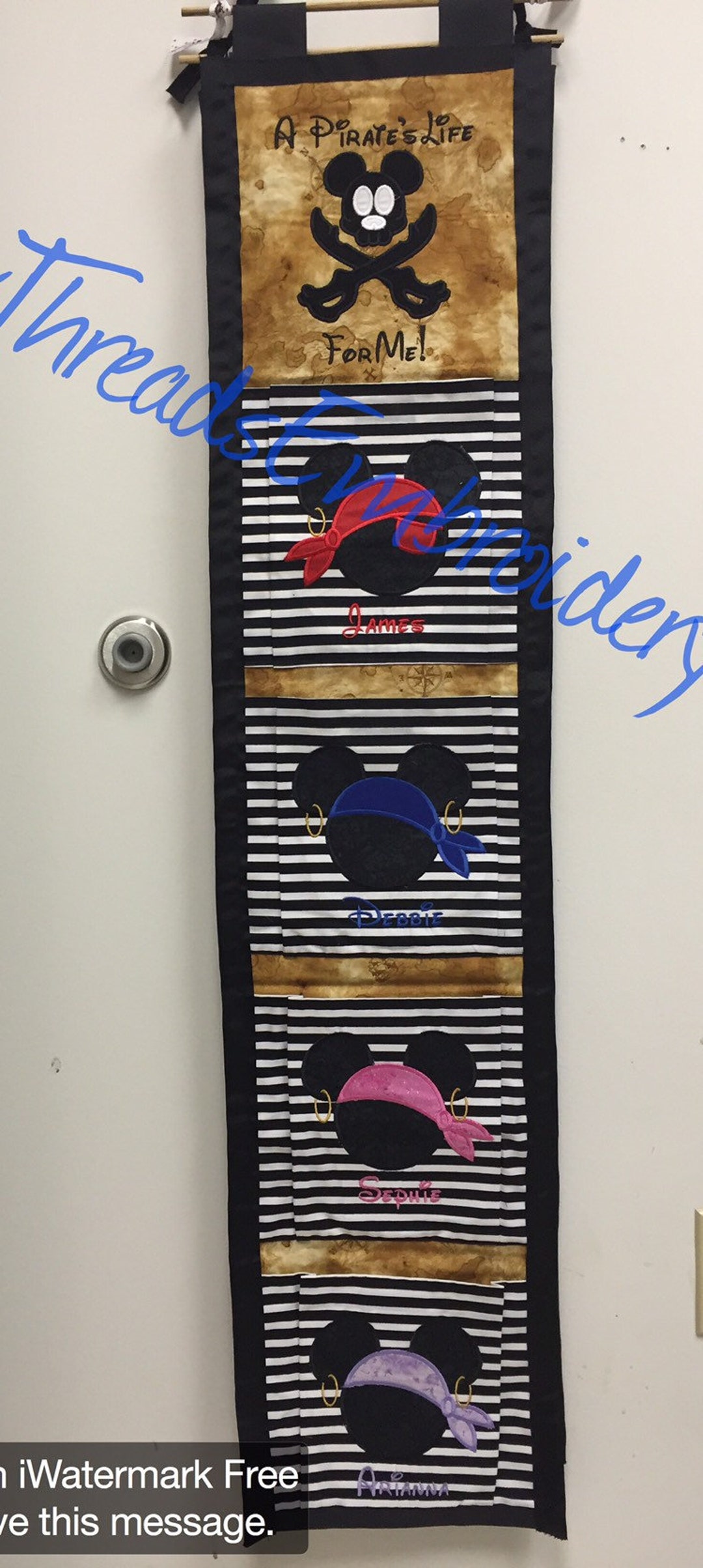 Personalized Custom Made Fish Extender 1,2,3,4,5 or 6 Pockets - Pirates ...