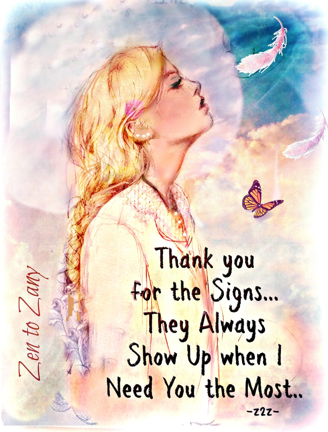 THANKS FOR the Signs...choose Style..(item #144)..art by Anita ...