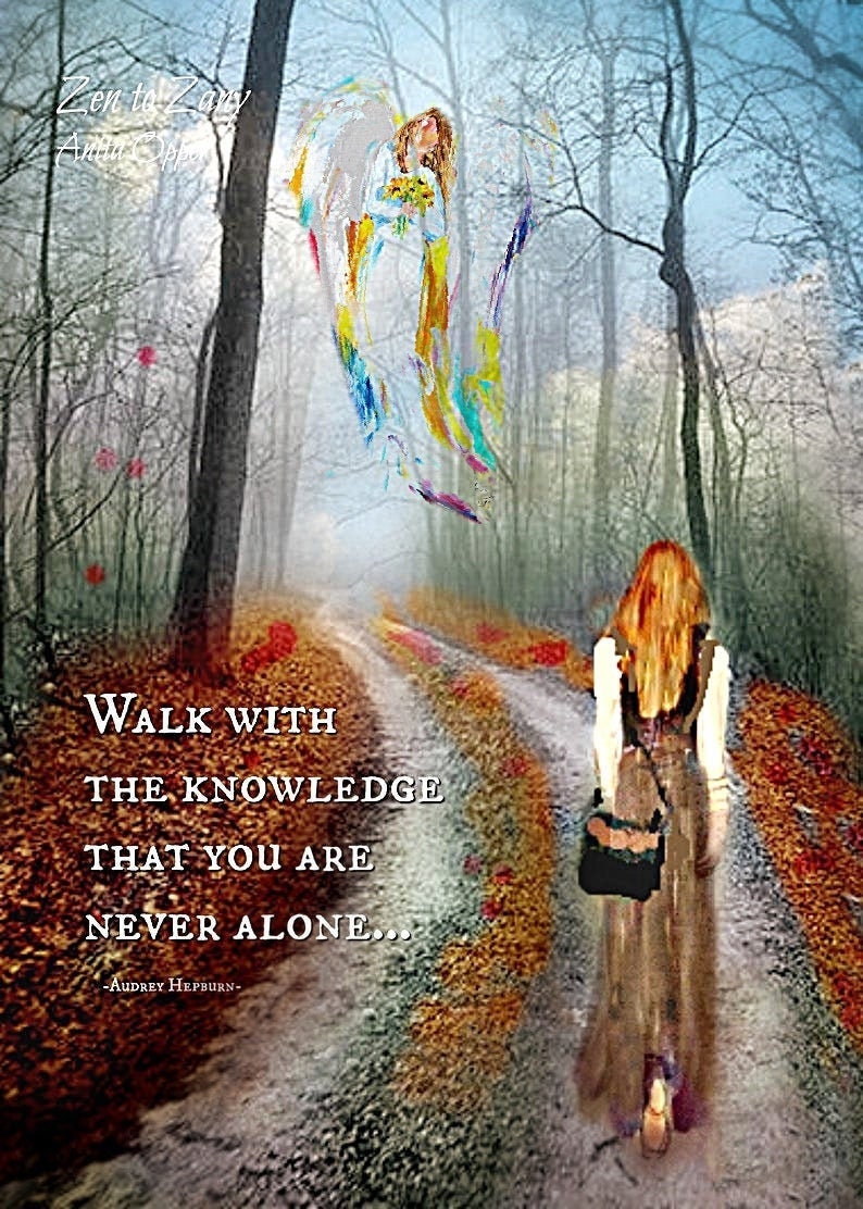 NEVER WALK ALONE (item #12)..art by Anita....no Zen to Zany Mark on ...
