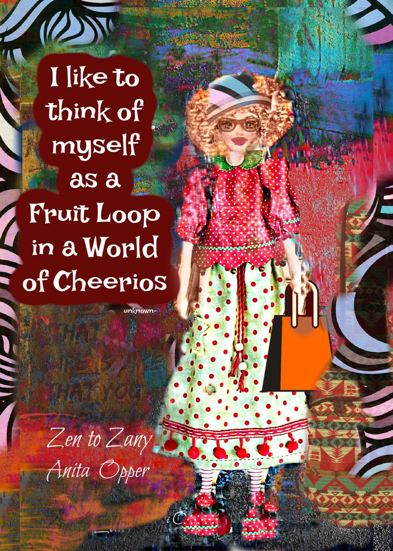 FRUIT LOOP in a World of Cheerios....art by Anita item 102823 Cards and ...