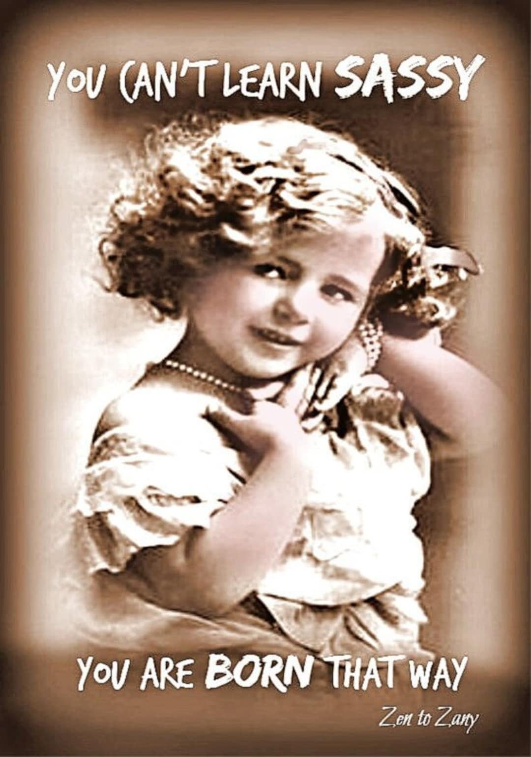 Sassy...(item #159) Vintage Photo..prints, Cards ...CARD and MAGNET ...