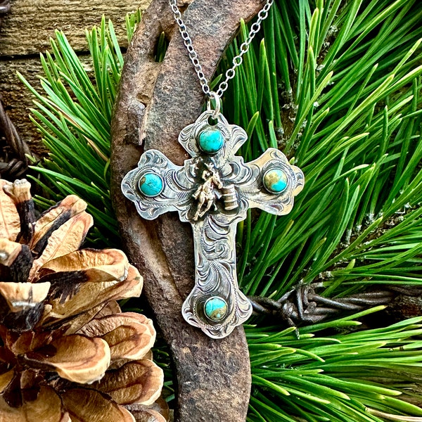 Turquoise Cross - Etsy