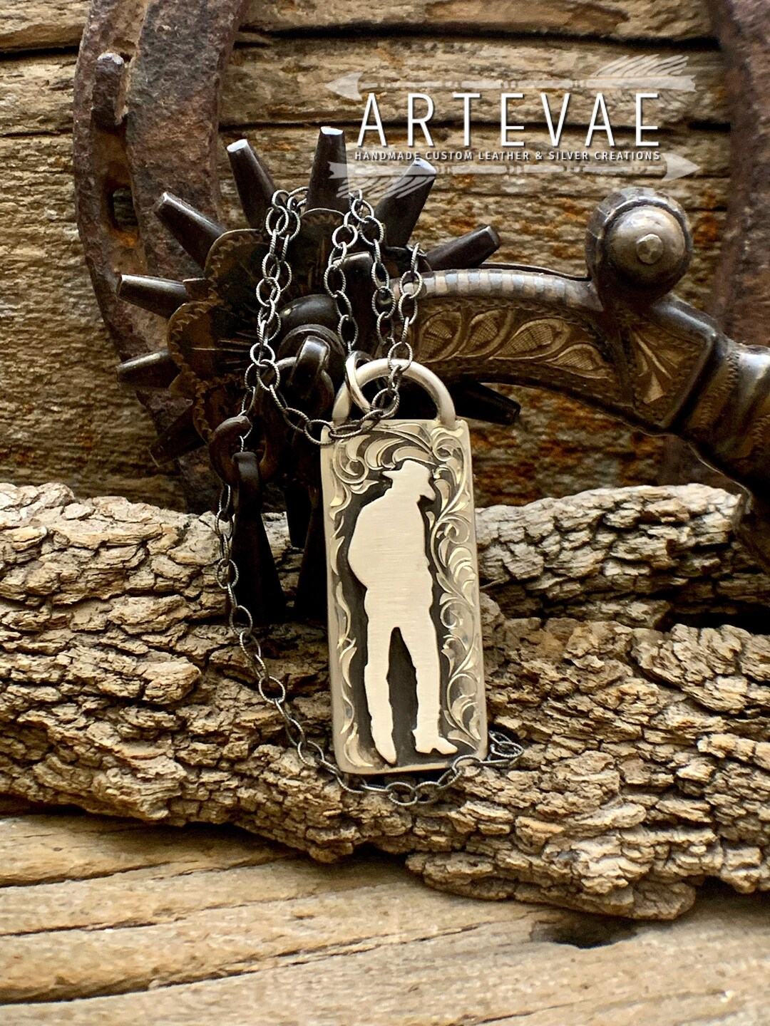 The "rip" Western Cowboy Necklace | Sterling Silver - Etsy