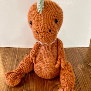 KNIT PATTERN: Dinosaur T-rex or Raptor, Knit in the Round, Circular ...