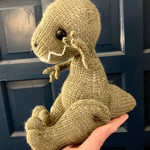 KNIT PATTERN: Dinosaur T-rex or Raptor, Knit in the Round, Circular ...