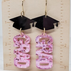Grad Earrings, Senior Jewelry, Graduation Accessories, Statement ...