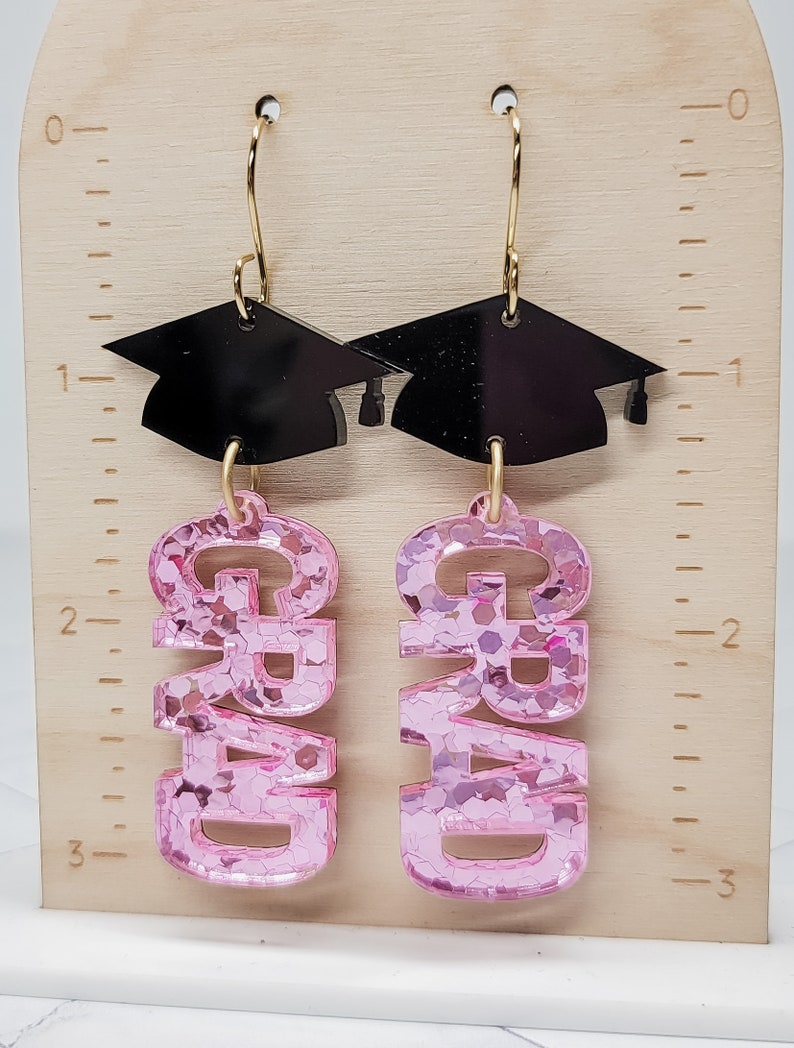 Grad Earrings, Senior Jewelry, Graduation Accessories, Statement ...