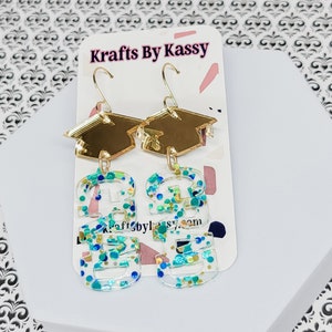 Grad Earrings, Senior Jewelry, Graduation Accessories, Statement ...