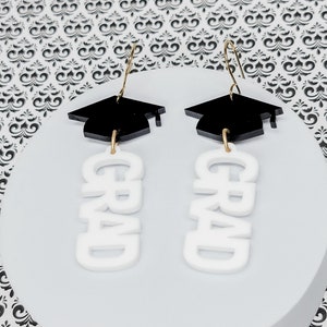 Grad Earrings, Senior Jewelry, Graduation Accessories, Statement ...