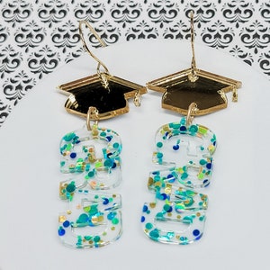 Grad Earrings, Senior Jewelry, Graduation Accessories, Statement ...