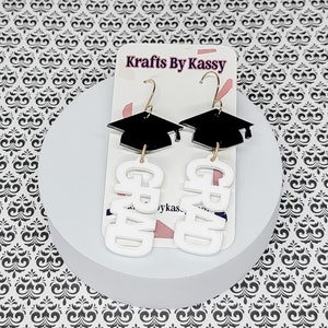 Grad Earrings, Senior Jewelry, Graduation Accessories, Statement ...