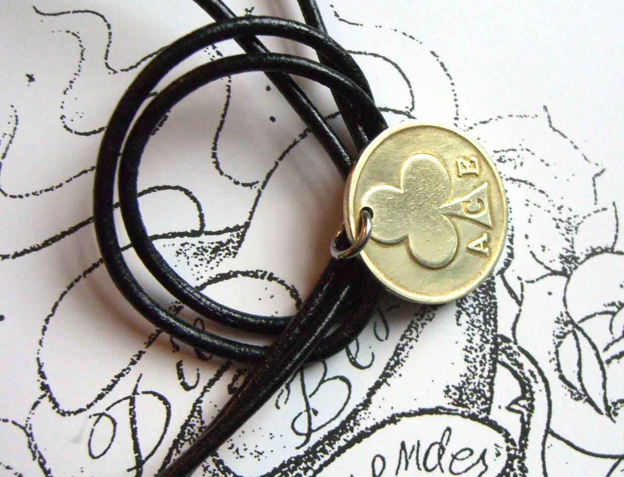 Biker Pendant - 1950's Retro - ACE Cafe Racer Token - Ace of Clubs ...