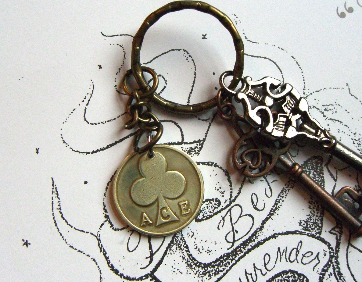 Biker Pendant - 1950's Retro - ACE Cafe Racer Token - Ace of Clubs ...