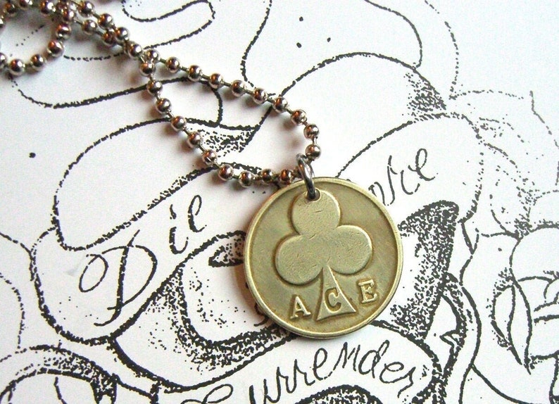 Biker Pendant - 1950's Retro - ACE Cafe Racer Token - Ace of Clubs ...