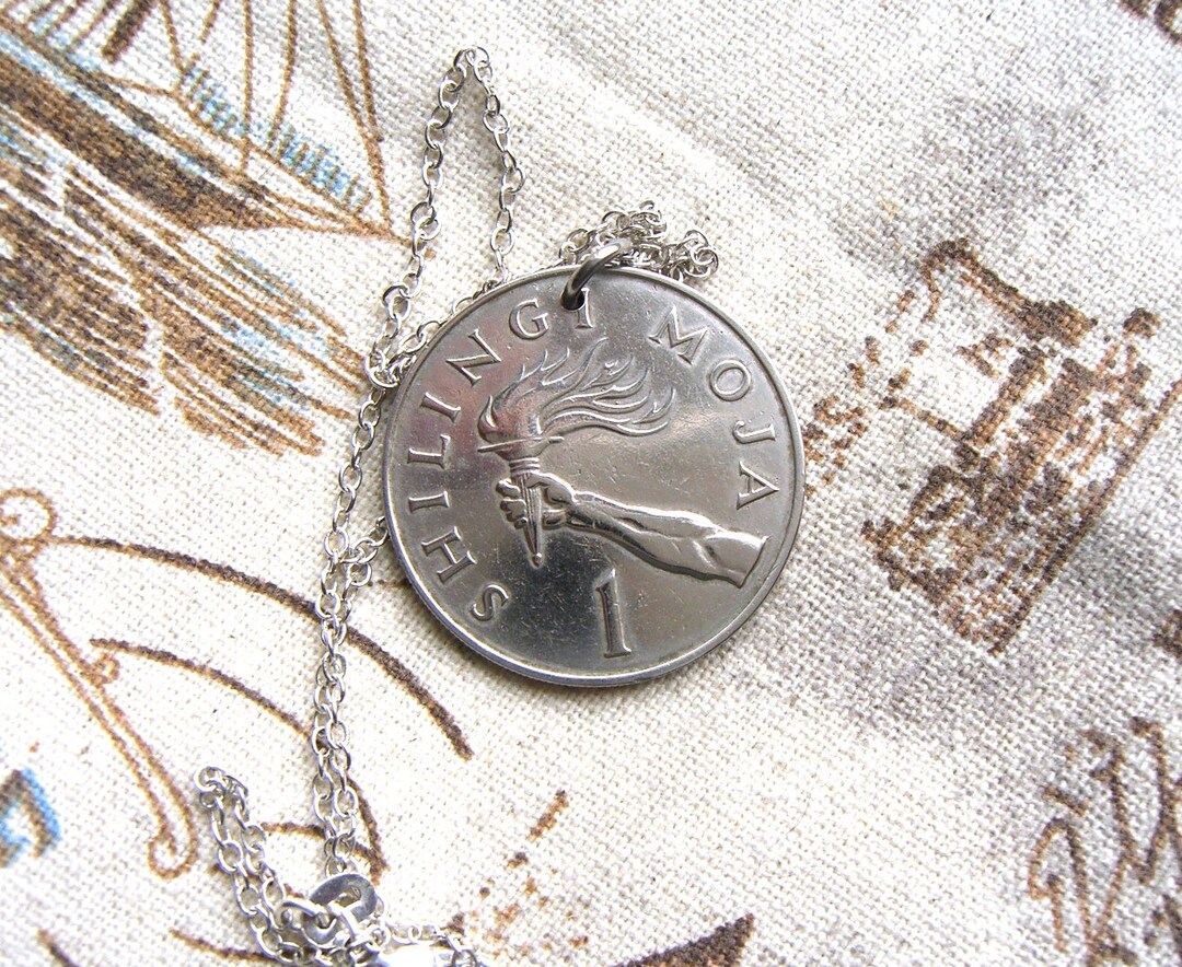 Tanzania Freedom Necklace Uhuru Torch Vintage 1980 Coin - Etsy New Zealand