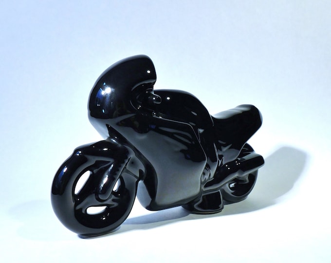 1980s Ceramic Motorcycle Coin Bank - Etsy