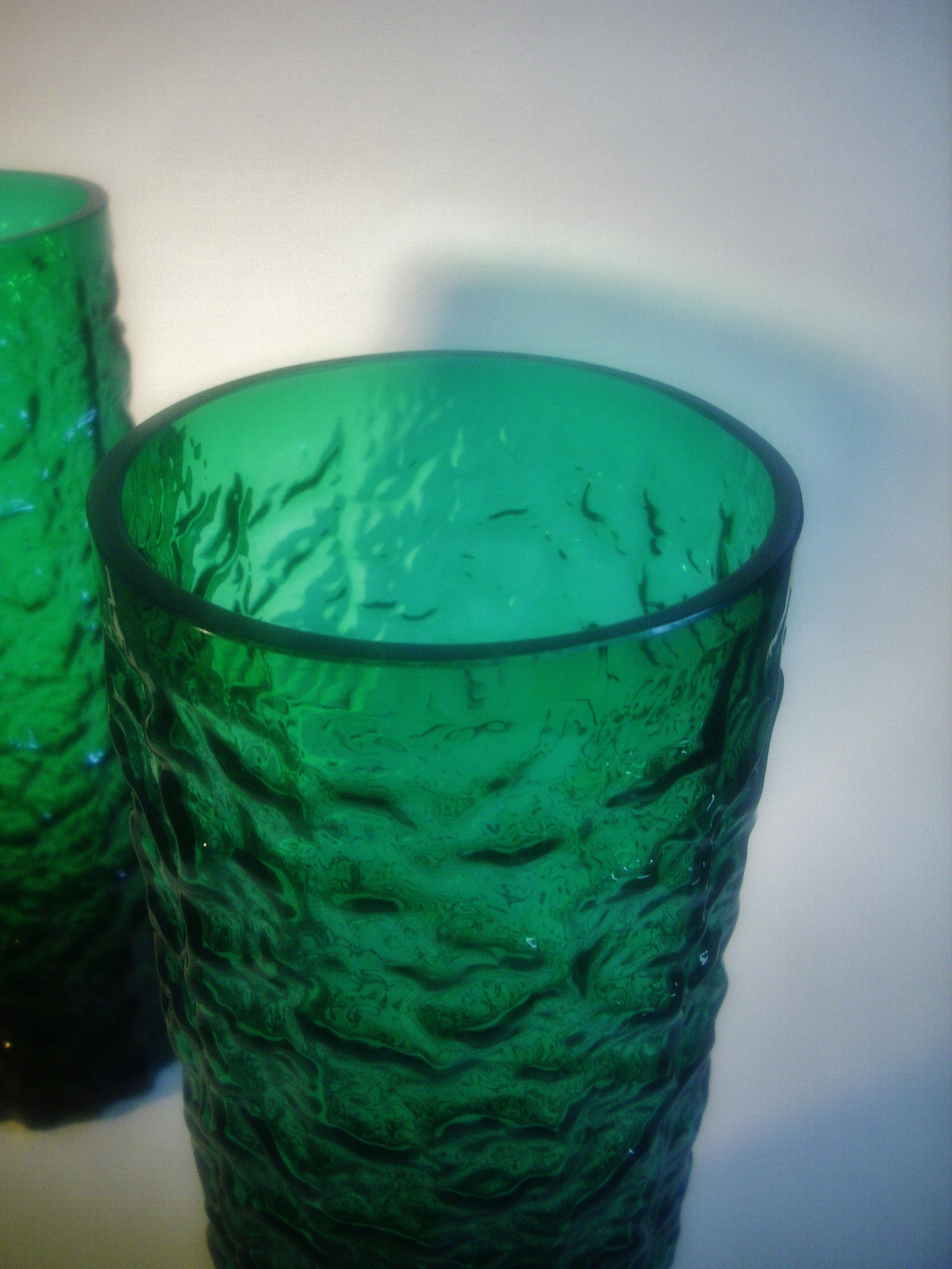 Vintage Pair of Hirschberg Textured Glass Vases - Etsy