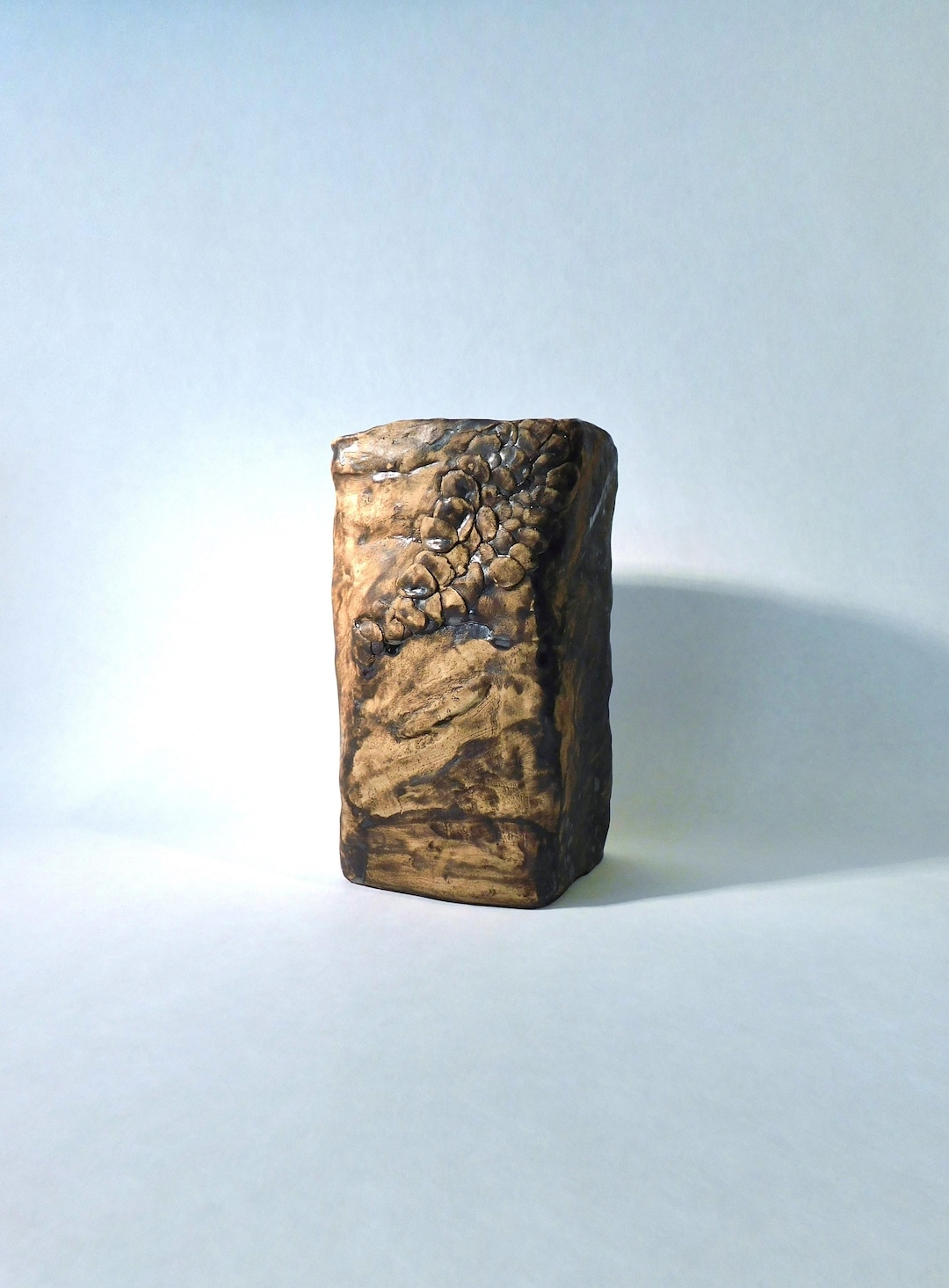 1970s Brutalist Asymmetrical Rectangular Vase - Studio Art Pottery - Etsy