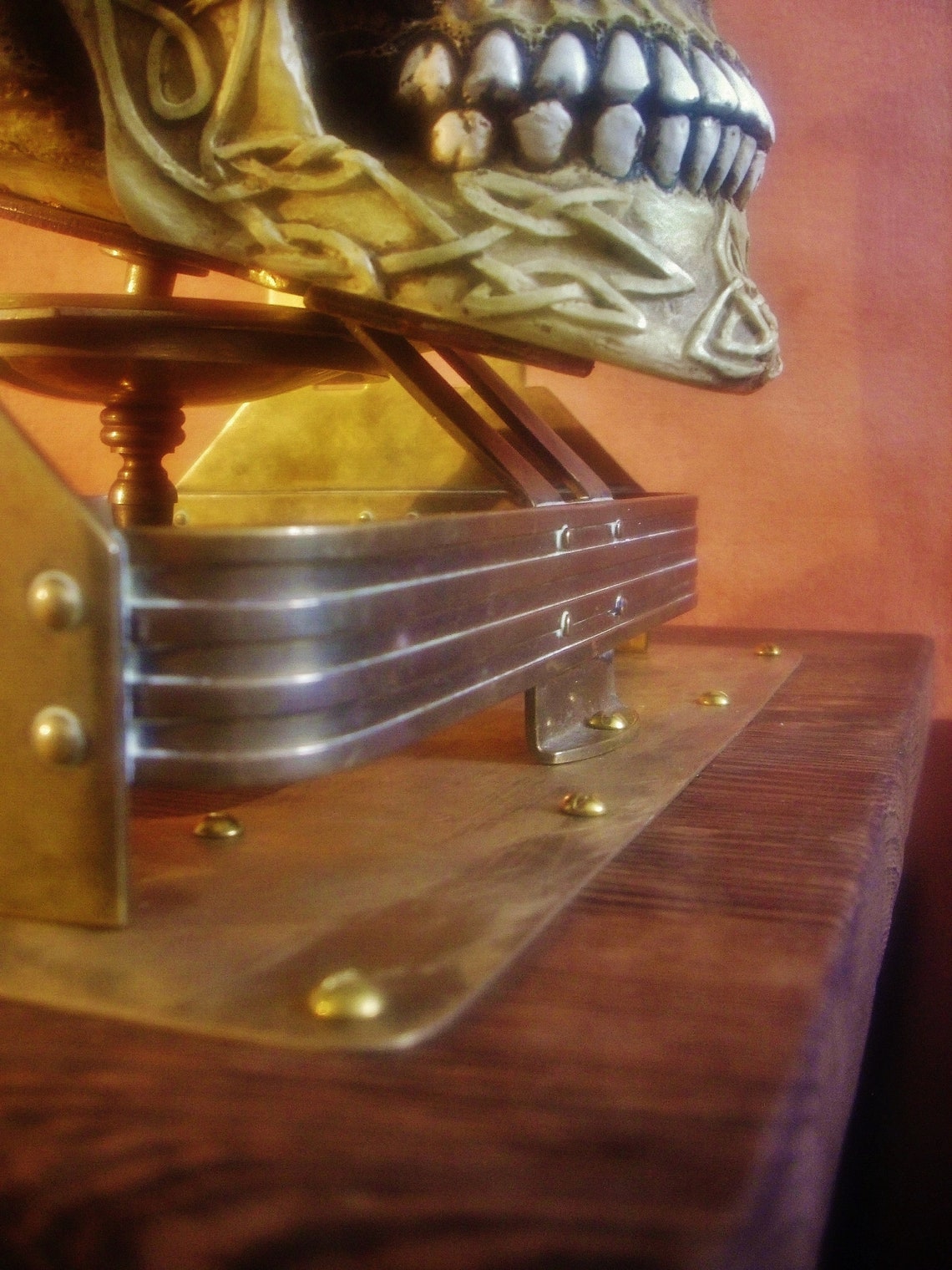 NESCIO Steampunk Craniometer With Celtic Knotwork Skull | Etsy