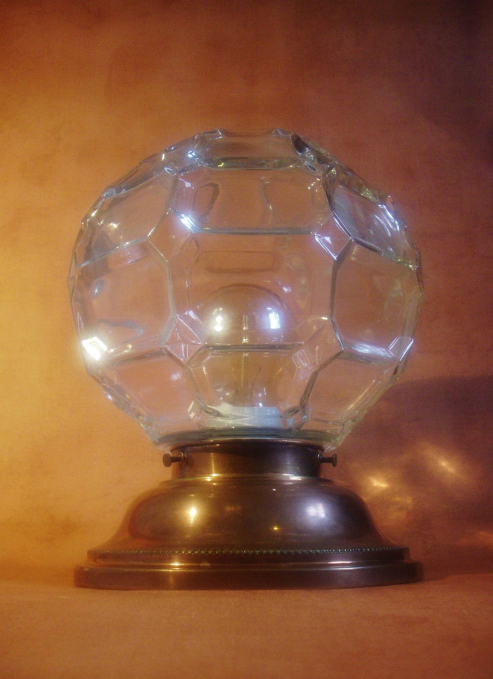 Octagonal Geometric Glass Sphere Sconce Bauhaus Design Style - Etsy