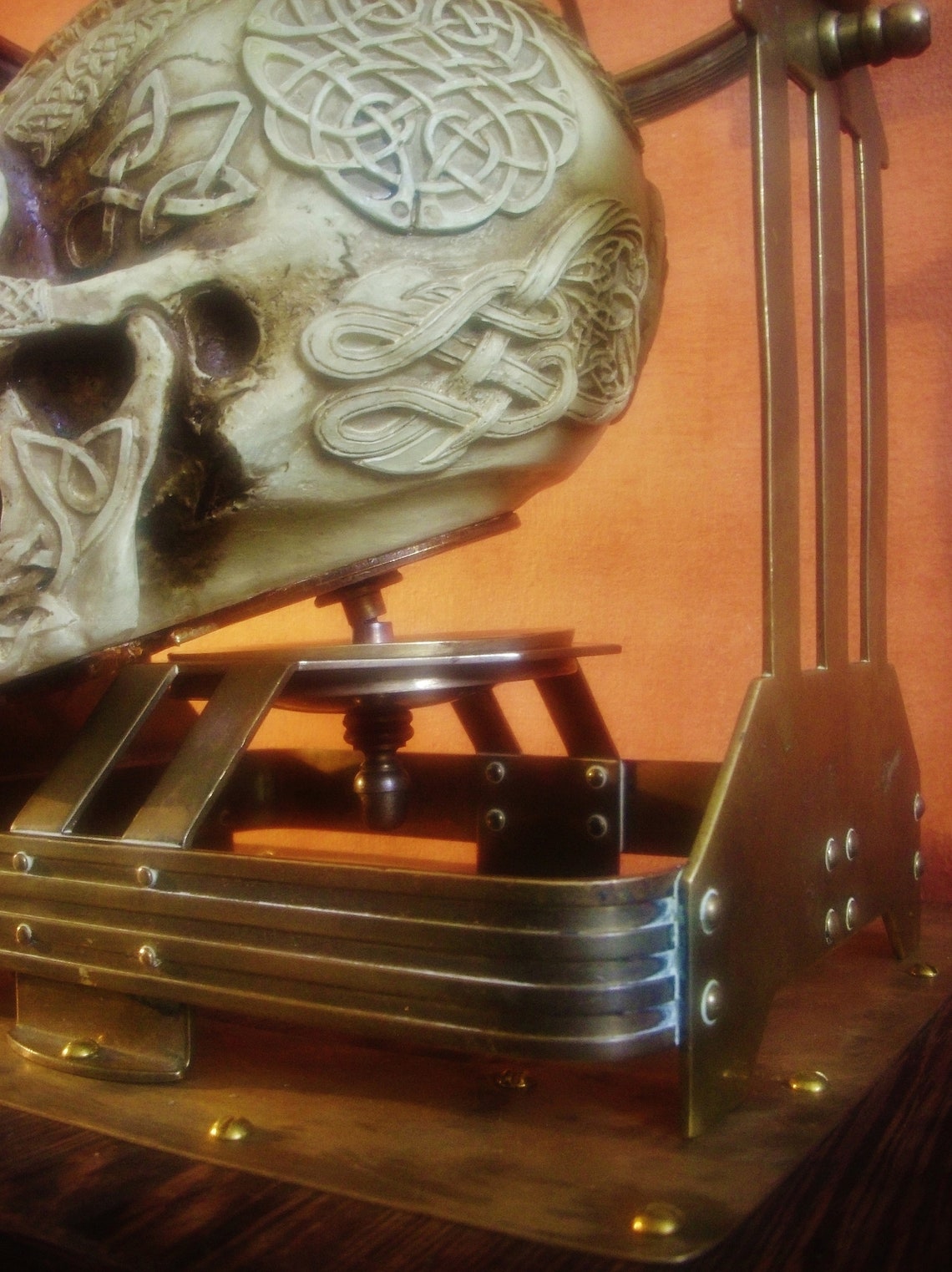 NESCIO Steampunk Craniometer With Celtic Knotwork Skull | Etsy