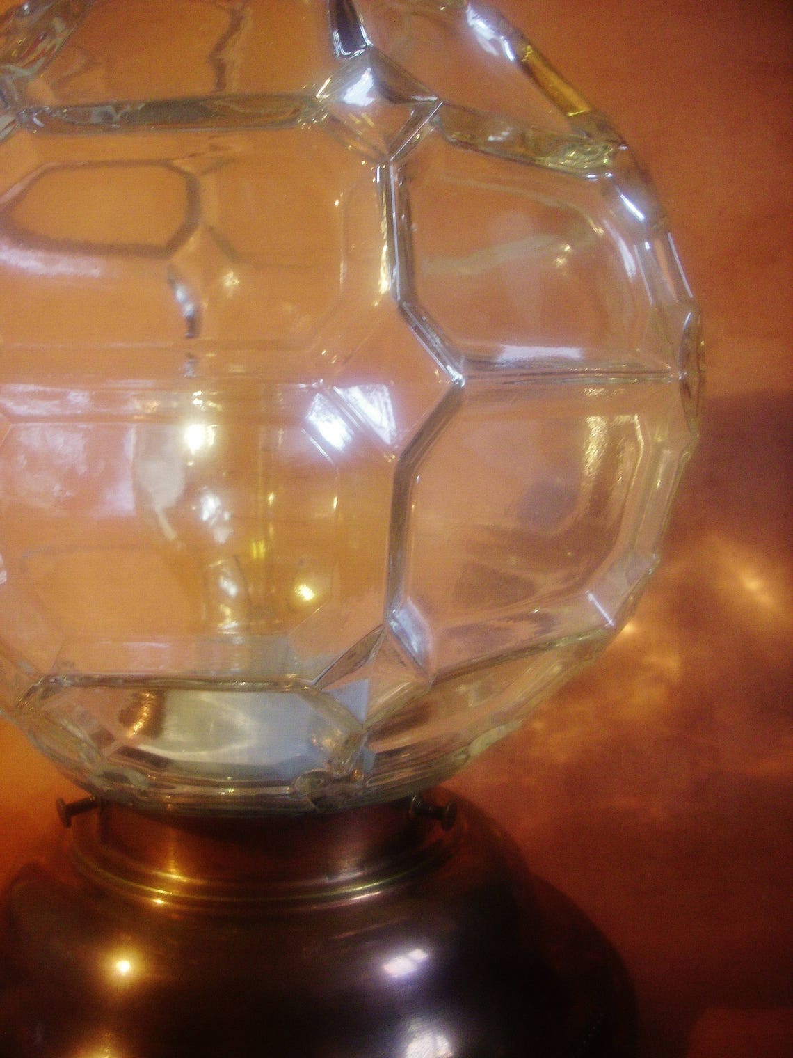 Octagonal Geometric Glass Sphere Sconce Bauhaus Design Style | Etsy