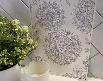 A4 Fineline Drawing Wall Art Hand Drawn Design Floral Artwork - Etsy