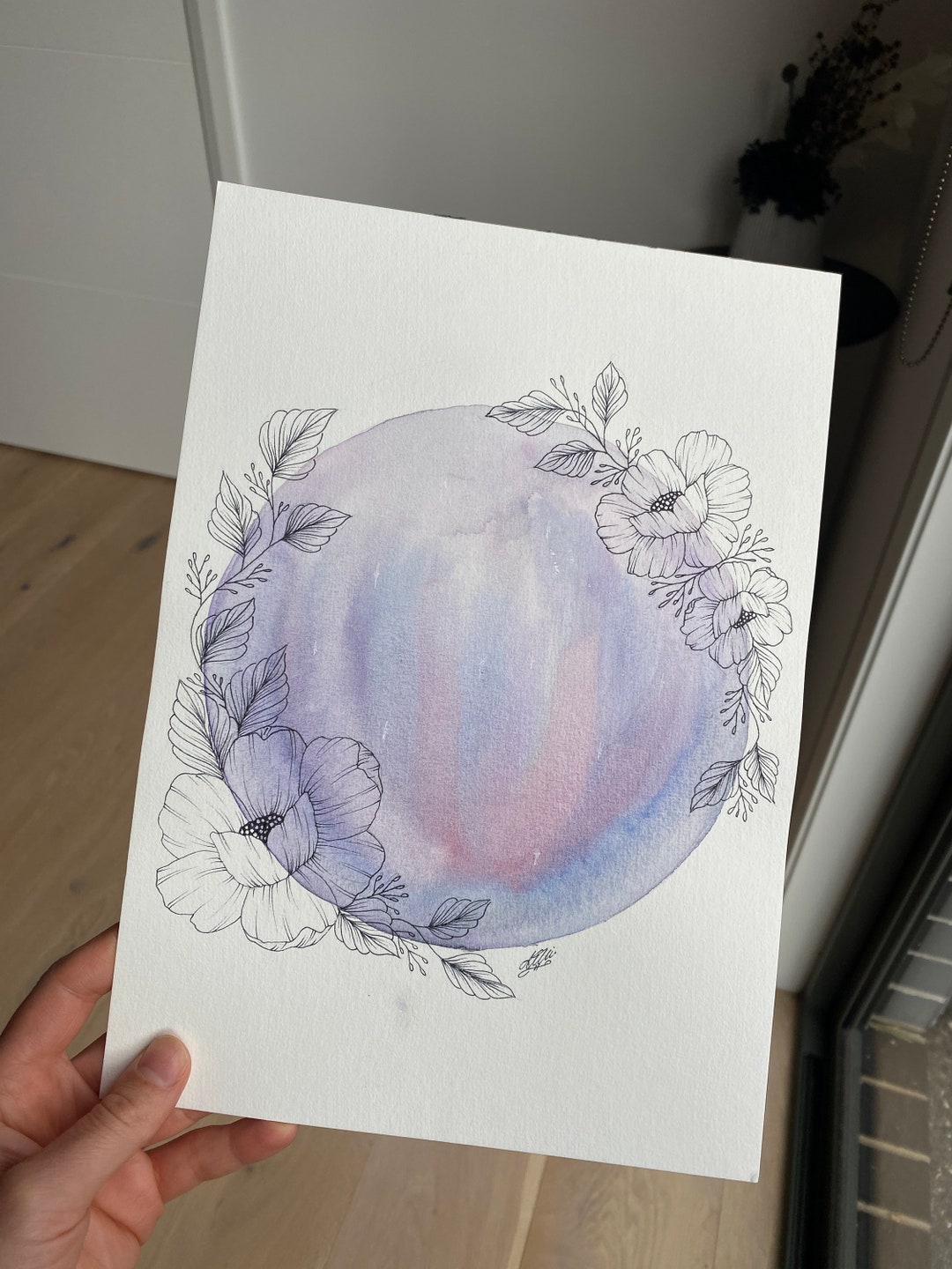 A4 Fineline Water Colour Drawing Wall Art - Etsy