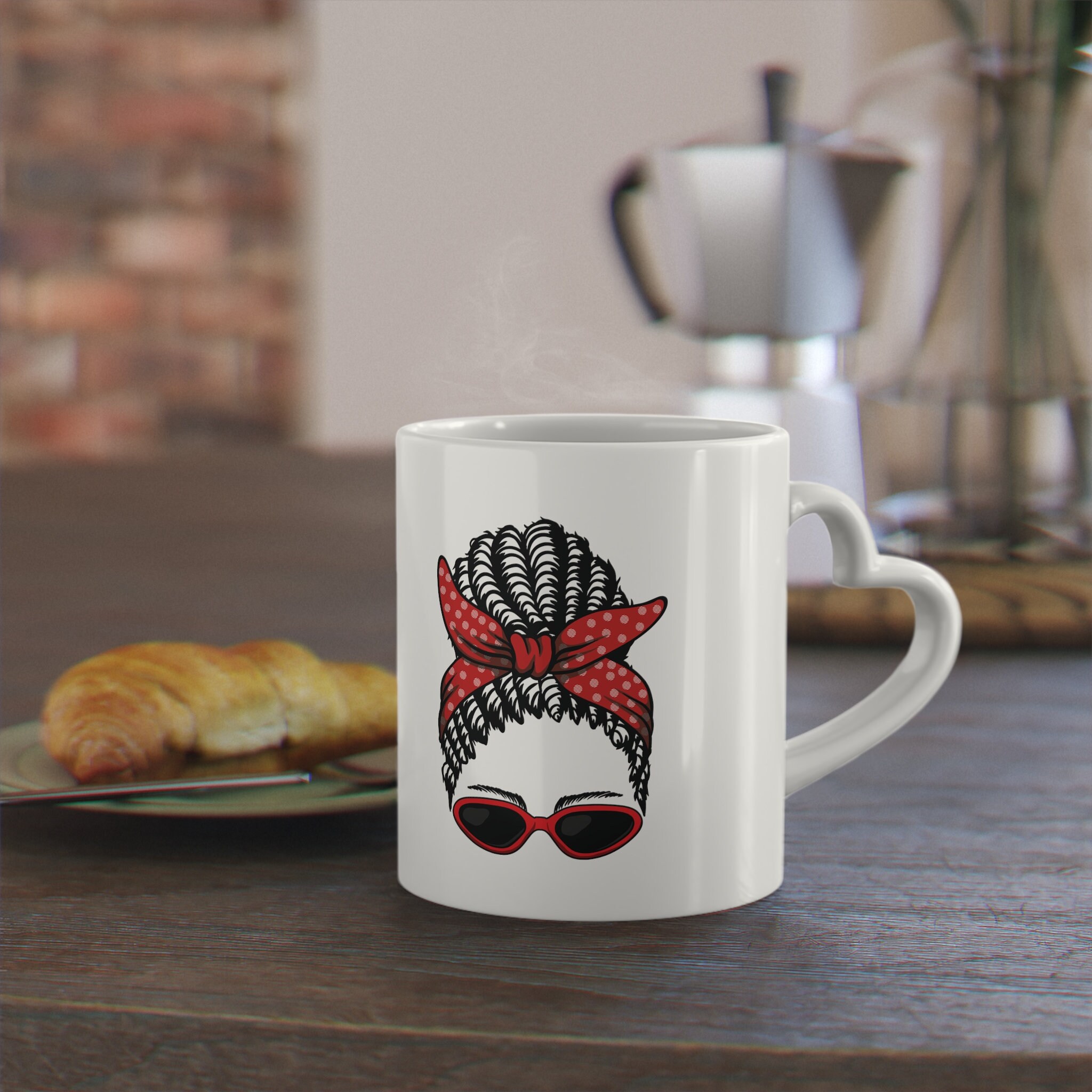 Messy Bun Dreadlocks Hair African American Black Mom Vector ...