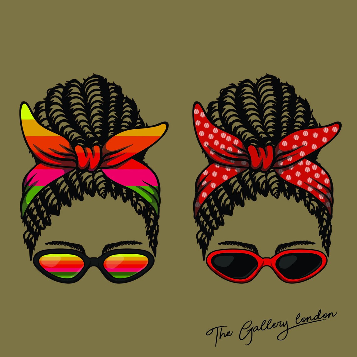 Messy Bun Dreadlocks Hair African American Black Mom Vector ...