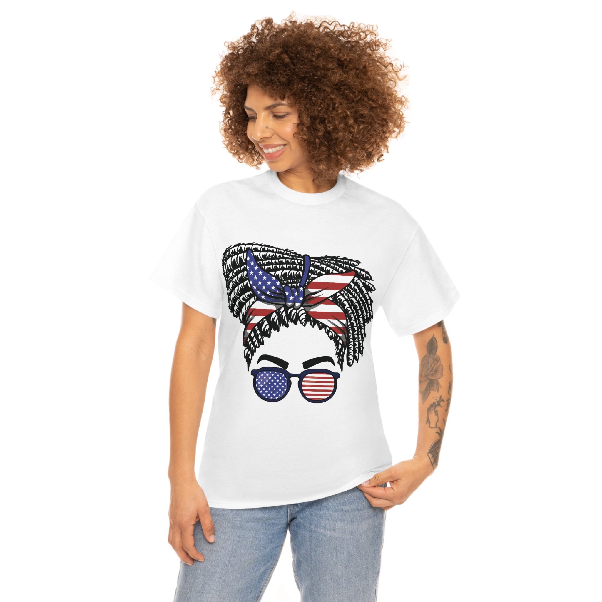 Messy Bun Dreadlocks Hair 2 African American Jamaica Black Mom Vector ...