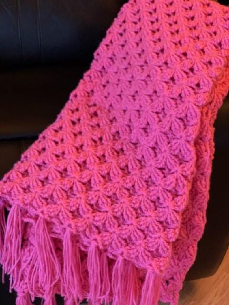 Afghan Throw Blanket Pretty Pink Plush and Warm 40 X 58 - Etsy