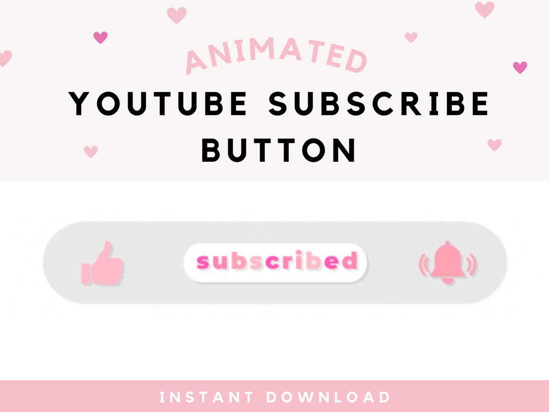 Animated Pink Youtube Subscribe Button | Overlay for Intro Videos ...