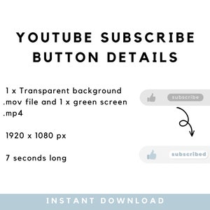 Animated Blue Youtube Subscribe Button | Overlay for Intro Videos ...
