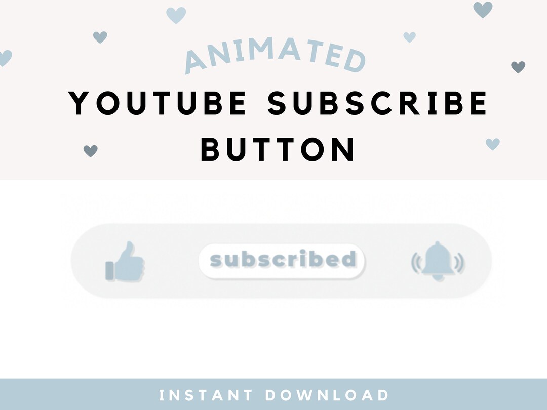 Animated Blue Youtube Subscribe Button | Overlay for Intro Videos ...