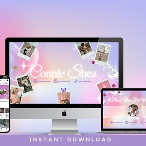 Y2K Pastel Youtube Branding Kit Templates | Social Media Brand Kit ...