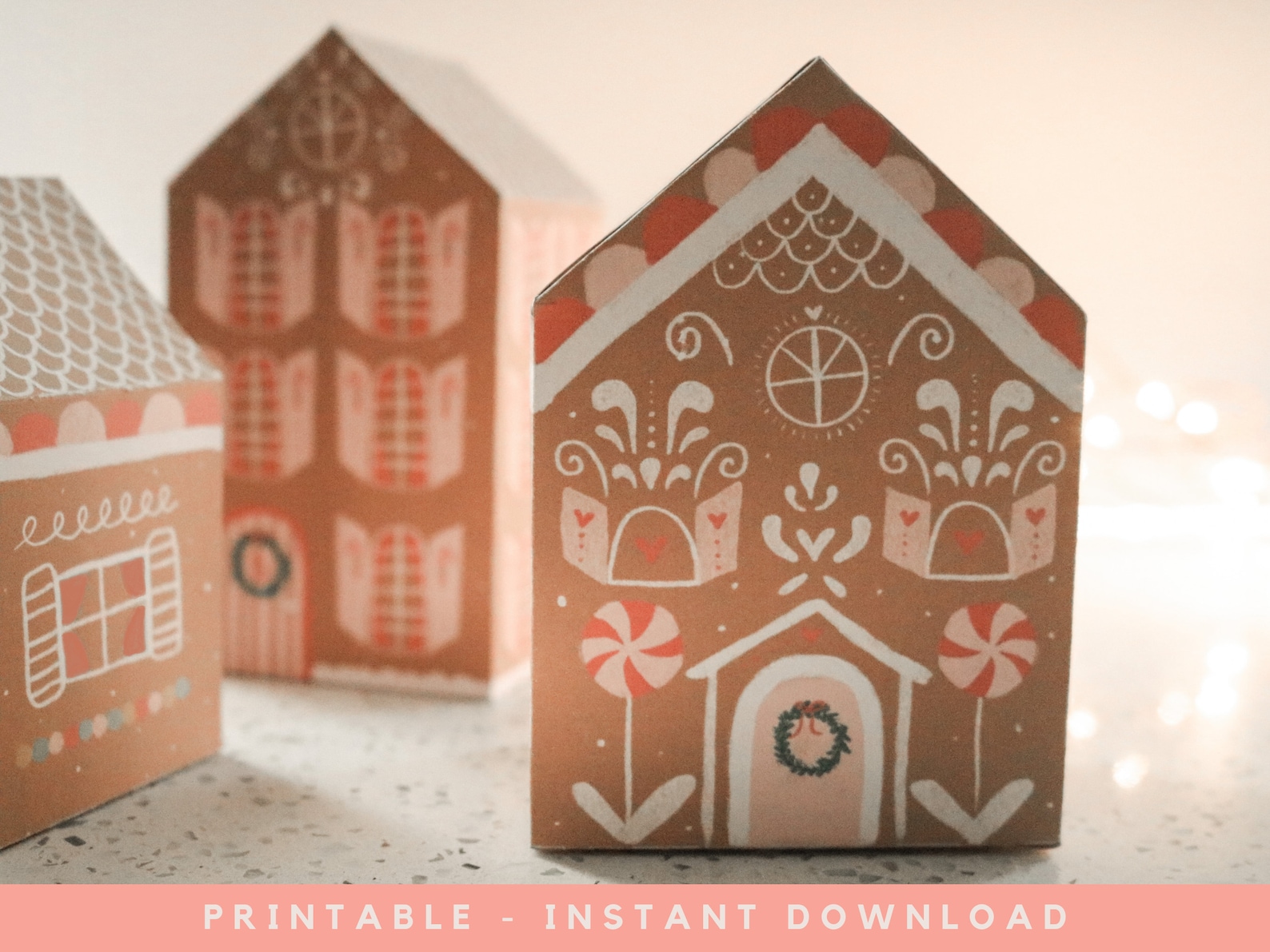 Printable Gingerbread Houses | Printable Paper Craft | Kids Activity ...