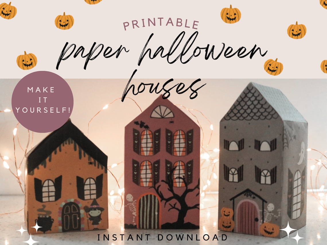 Printable Halloween Houses Printable Paper Craft Kids Activity ...