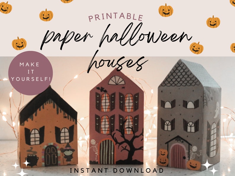 Printable Halloween Houses Printable Paper Craft Kids Activity ...