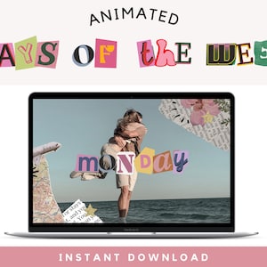Scrapbook Animated Days of the Week | Overlay for Intro Videos Digital ...
