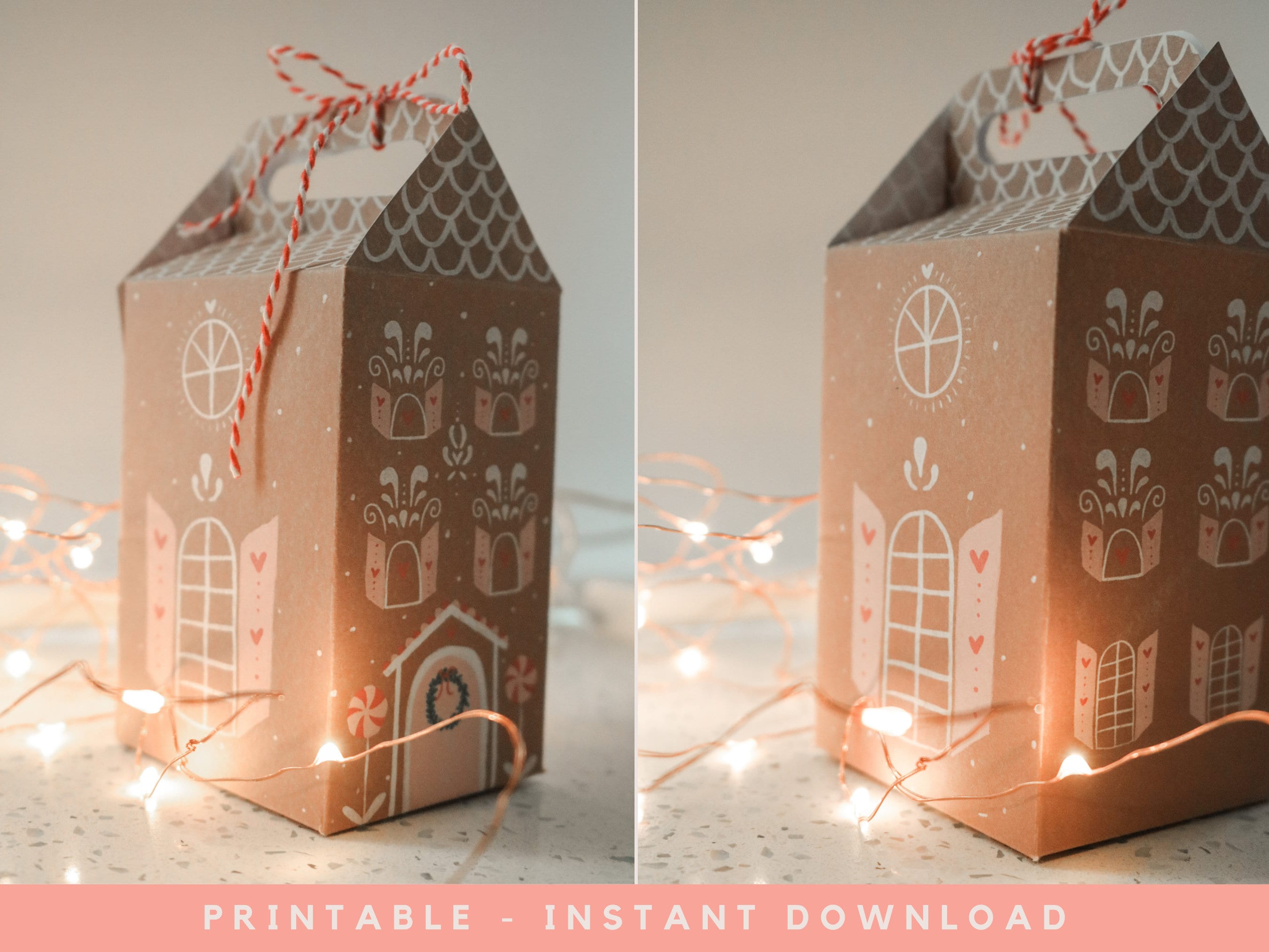 Printable Gingerbread House Christmas Gift Box | Printable Paper Craft ...