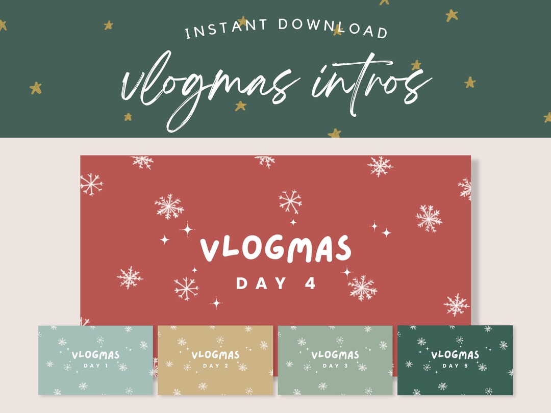 Vlogmas Snowflake Channel Intro Days 1 -25 | Intro Videos Digital ...