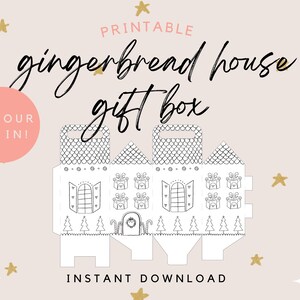 Printable Gingerbread House Christmas Gift Box Printable Paper Craft ...