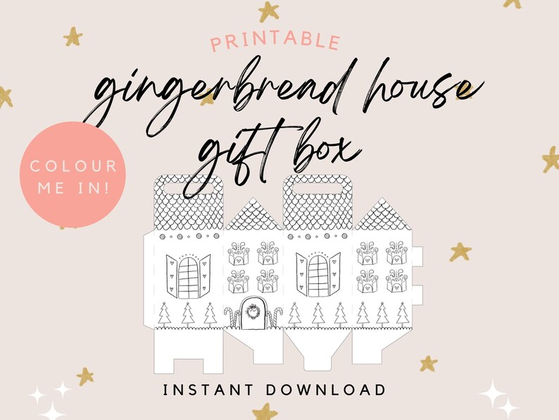 Printable Gingerbread House Christmas Gift Box Printable Paper Craft ...