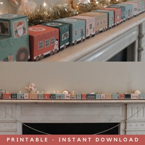 Printable Christmas Advent Calendar Train | Paper Craft | Printables ...