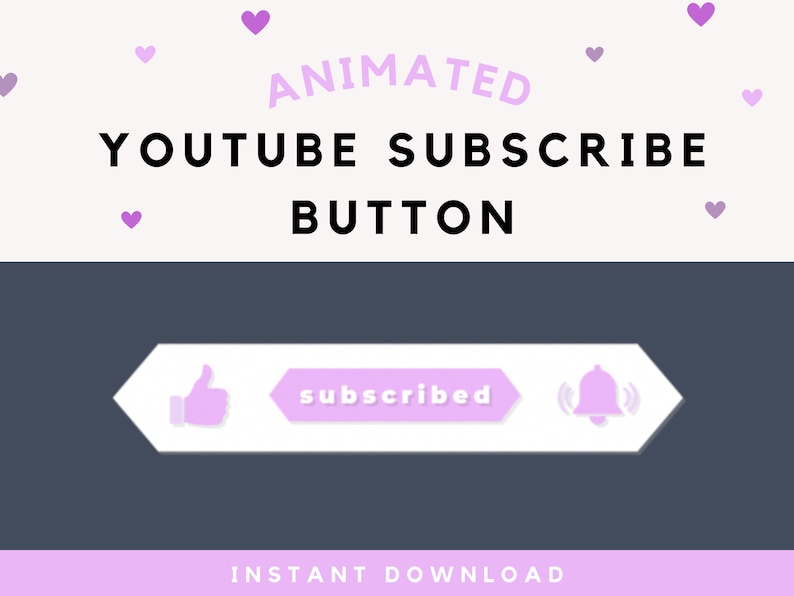 Animated Purple Youtube Subscribe Button | Overlay for Intro Videos ...