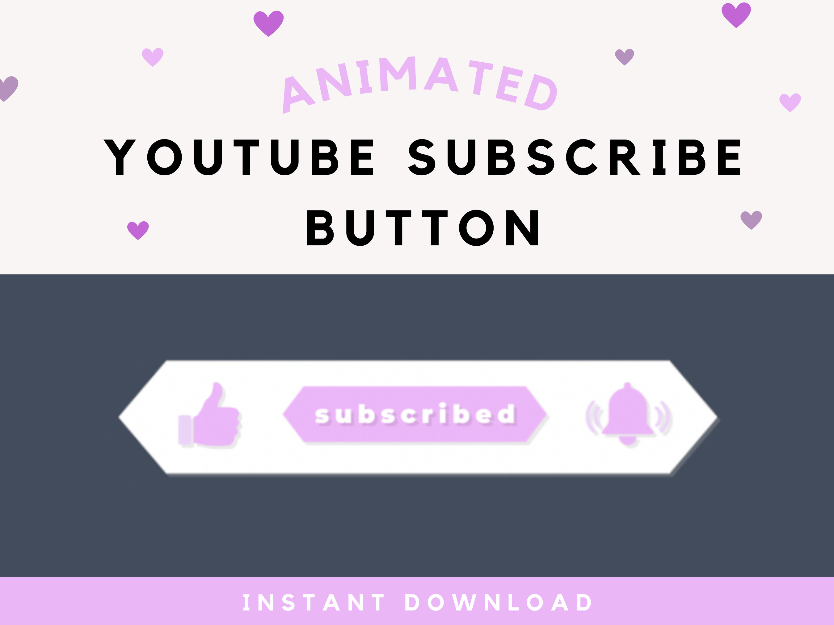 Animated Purple Youtube Subscribe Button | Overlay for Intro Videos ...