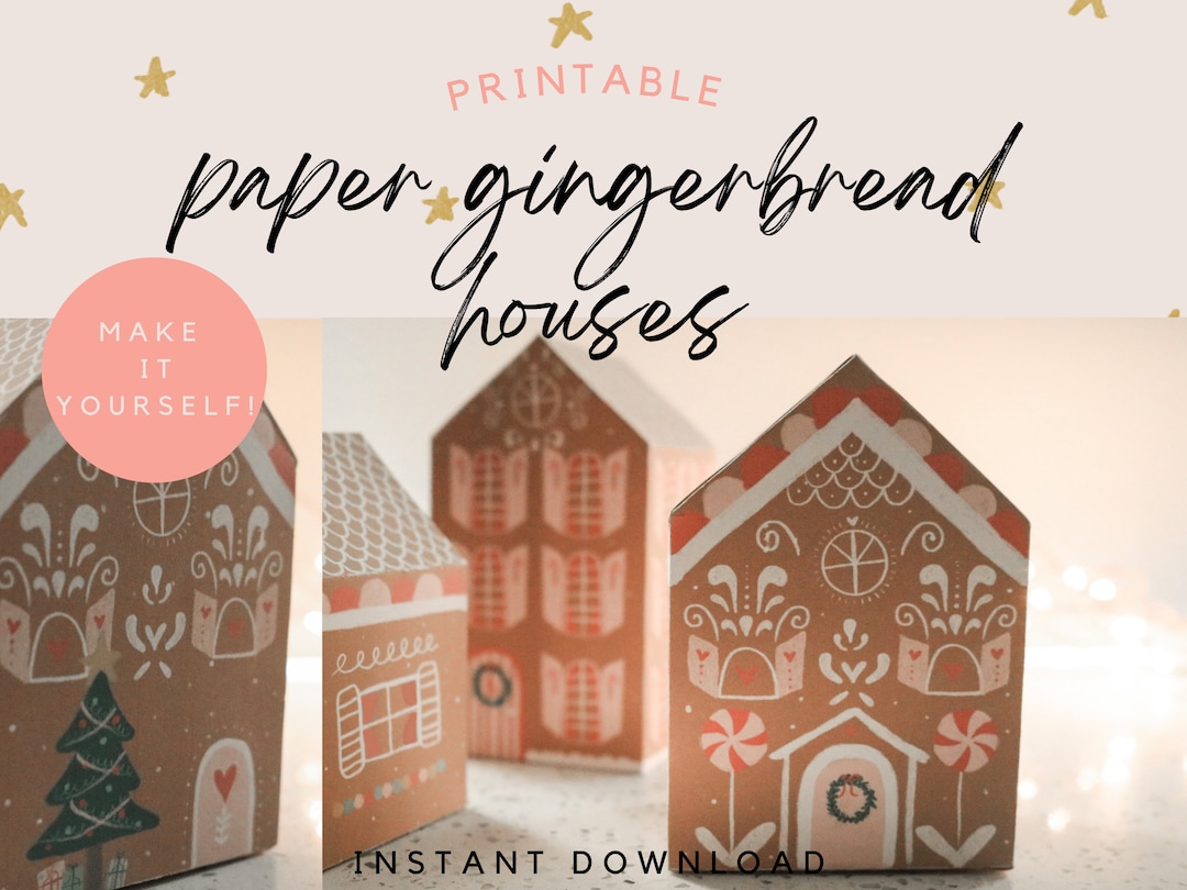 Printable Gingerbread Houses | Printable Paper Craft | Kids Activity ...