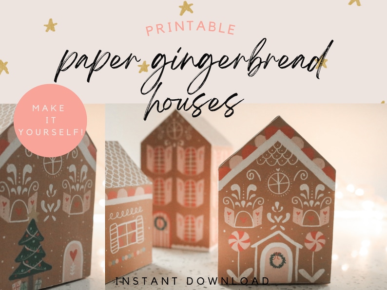 Printable Gingerbread Houses | Printable Paper Craft | Kids Activity ...