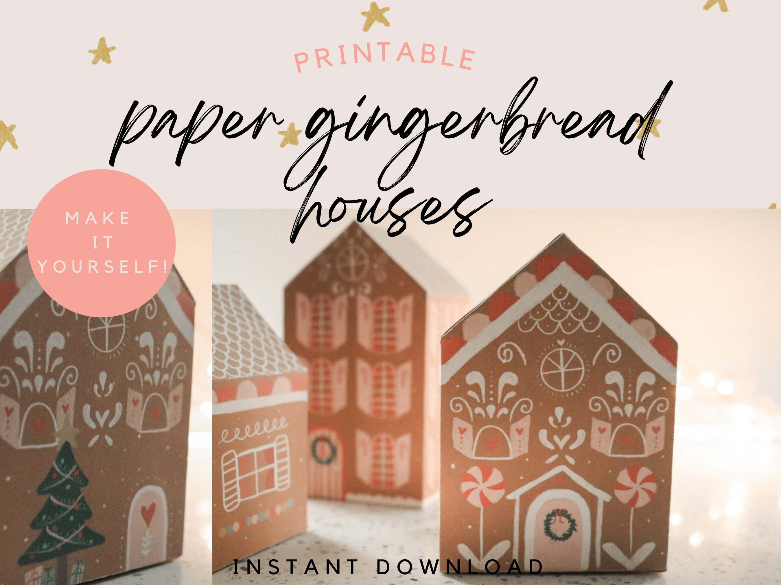 Printable Gingerbread Houses | Printable Paper Craft | Kids Activity ...